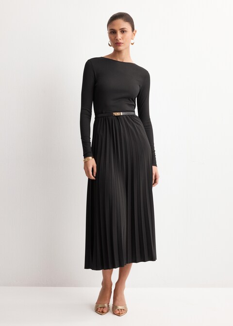 Contrasting belt dress - Women | MANGO Serbia