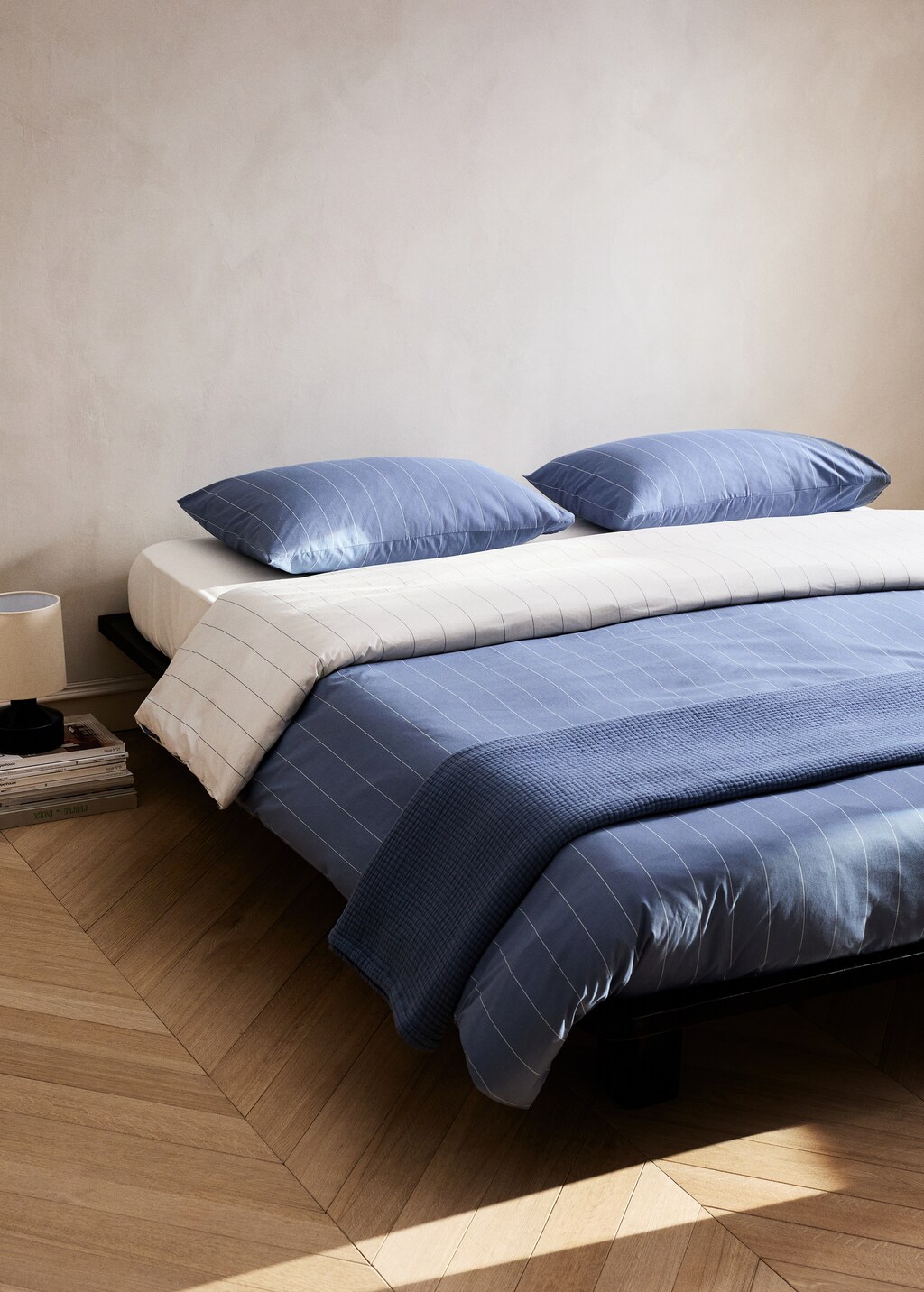 100% cotton reversible striped duvet cover for 150/160 cm bed - Home ...