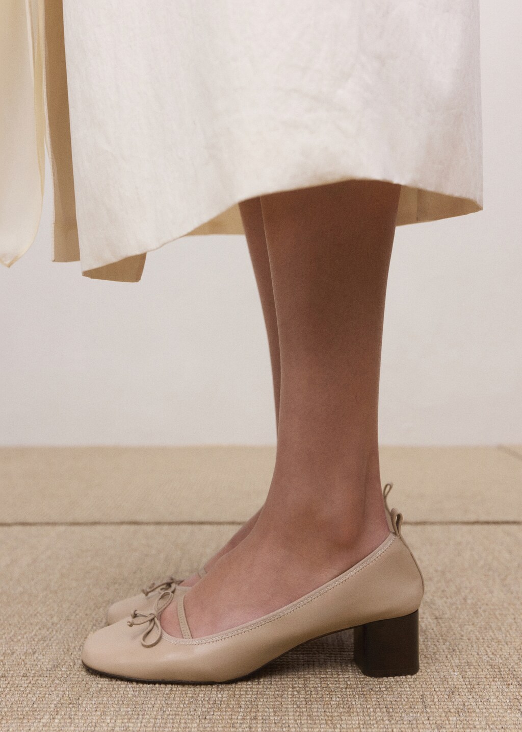 Block heel ballerina shoe - Women | MANGO Mauritius