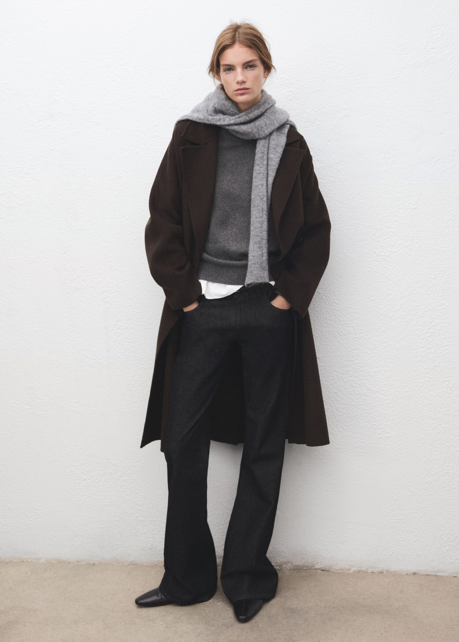Handmade oversized wool coat - Women | MANGO USA