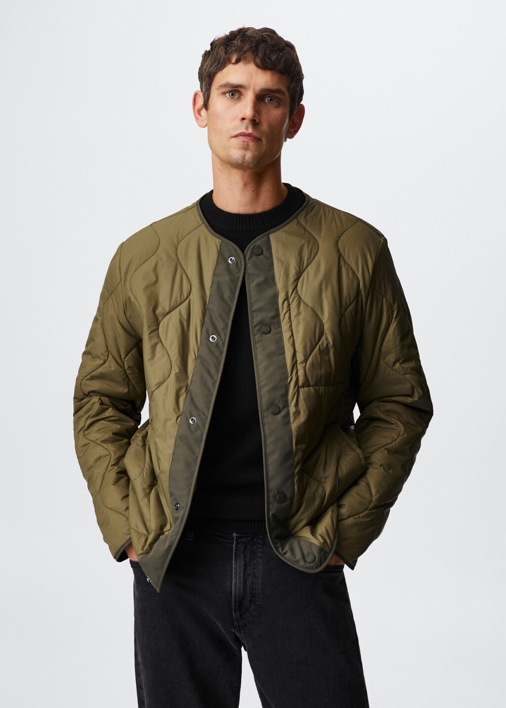 Textured padded jacket