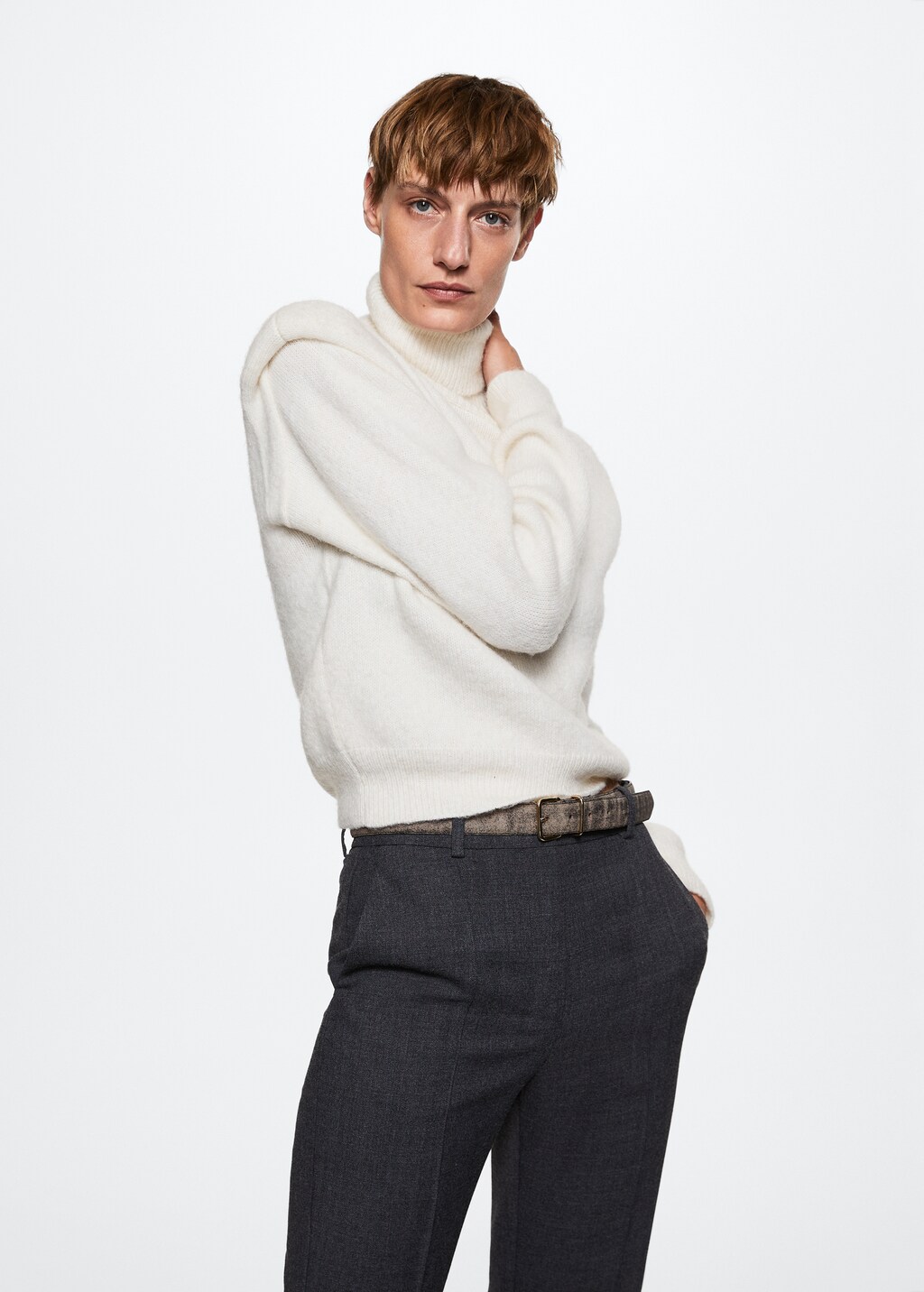 Knitted sweater with shoulder pads - Woman | MANGO Vietnam