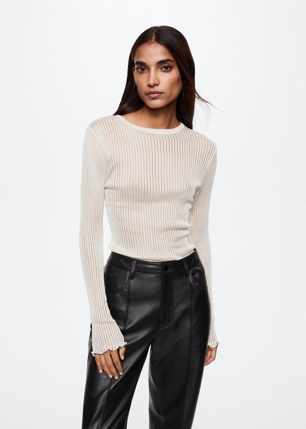 Long sleeve silk t-shirt - Women | MANGO China Long sleeve silk t-shirt - Women | MANGO China