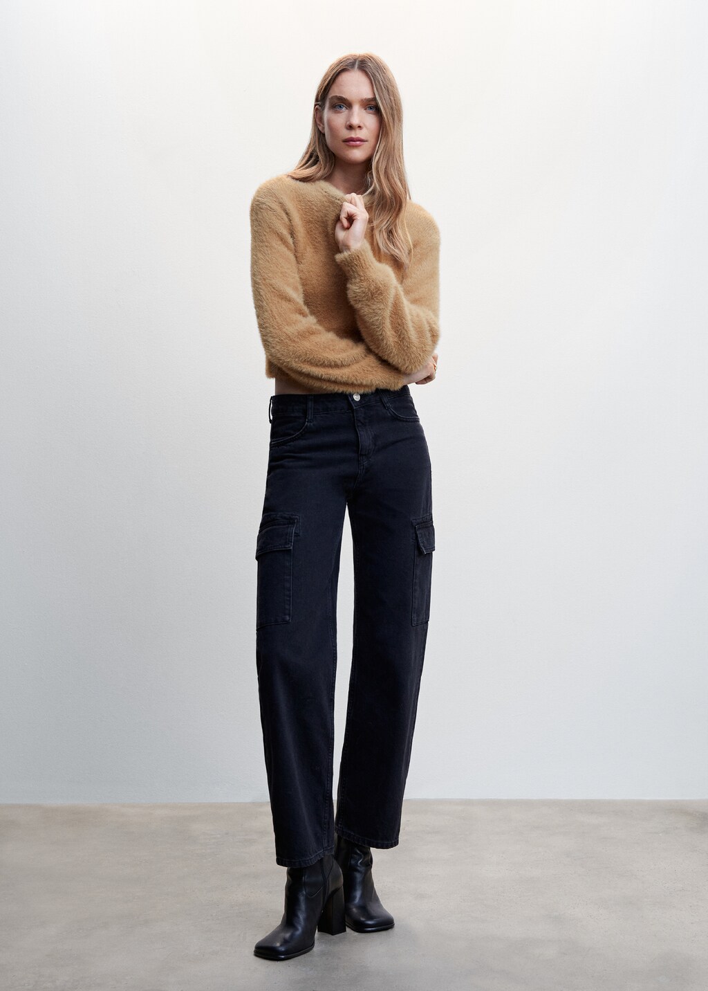 Faux fur knit sweater - Women | MANGO Kosovo Faux fur knit sweater - Women | MANGO Kosovo