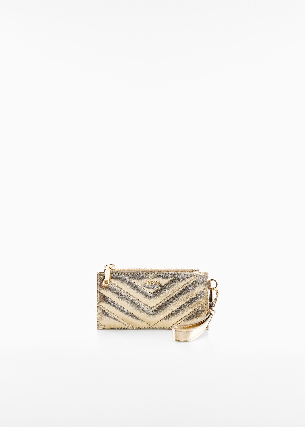 Padded metallic card holder - Woman | MANGO Libya