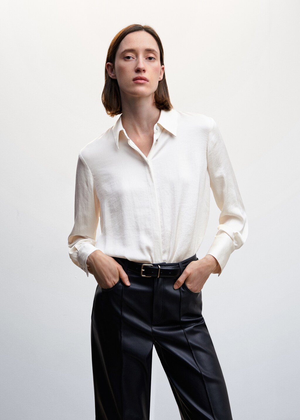 Chemise Fluide Satinée Femme Mango Maroc