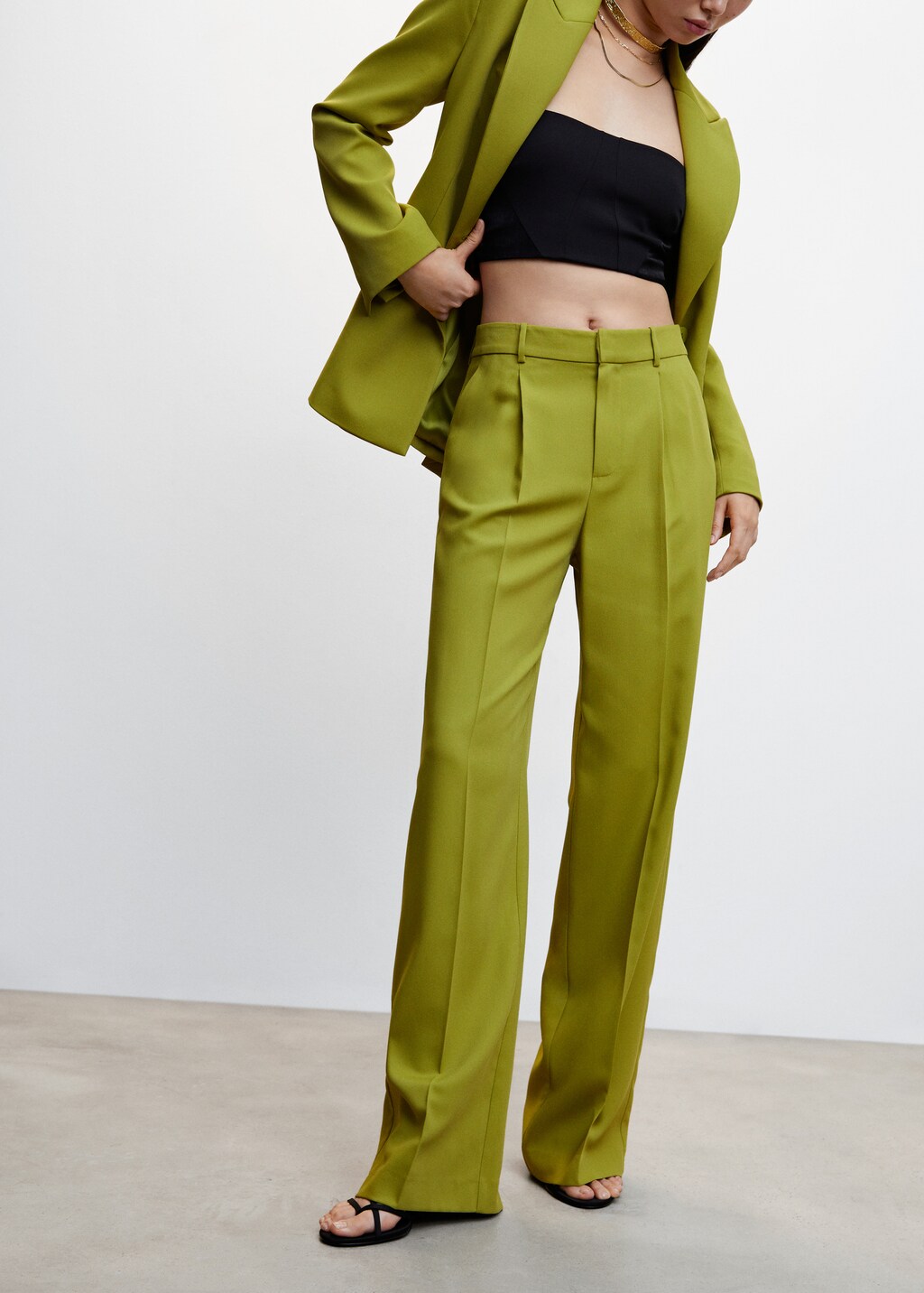 Wide Leg Suit Trousers