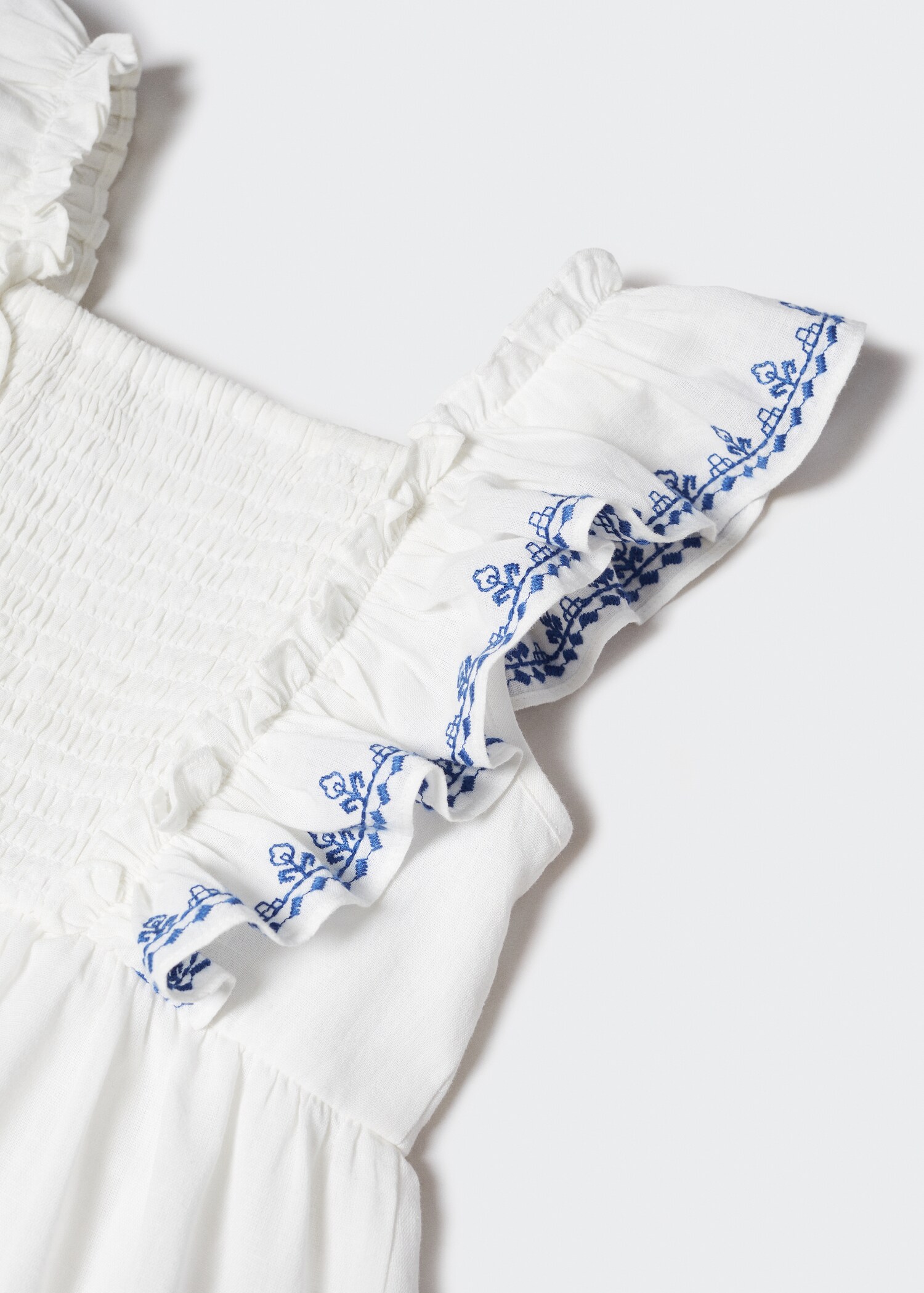 Ruffled linen dress | MANGO Georgia