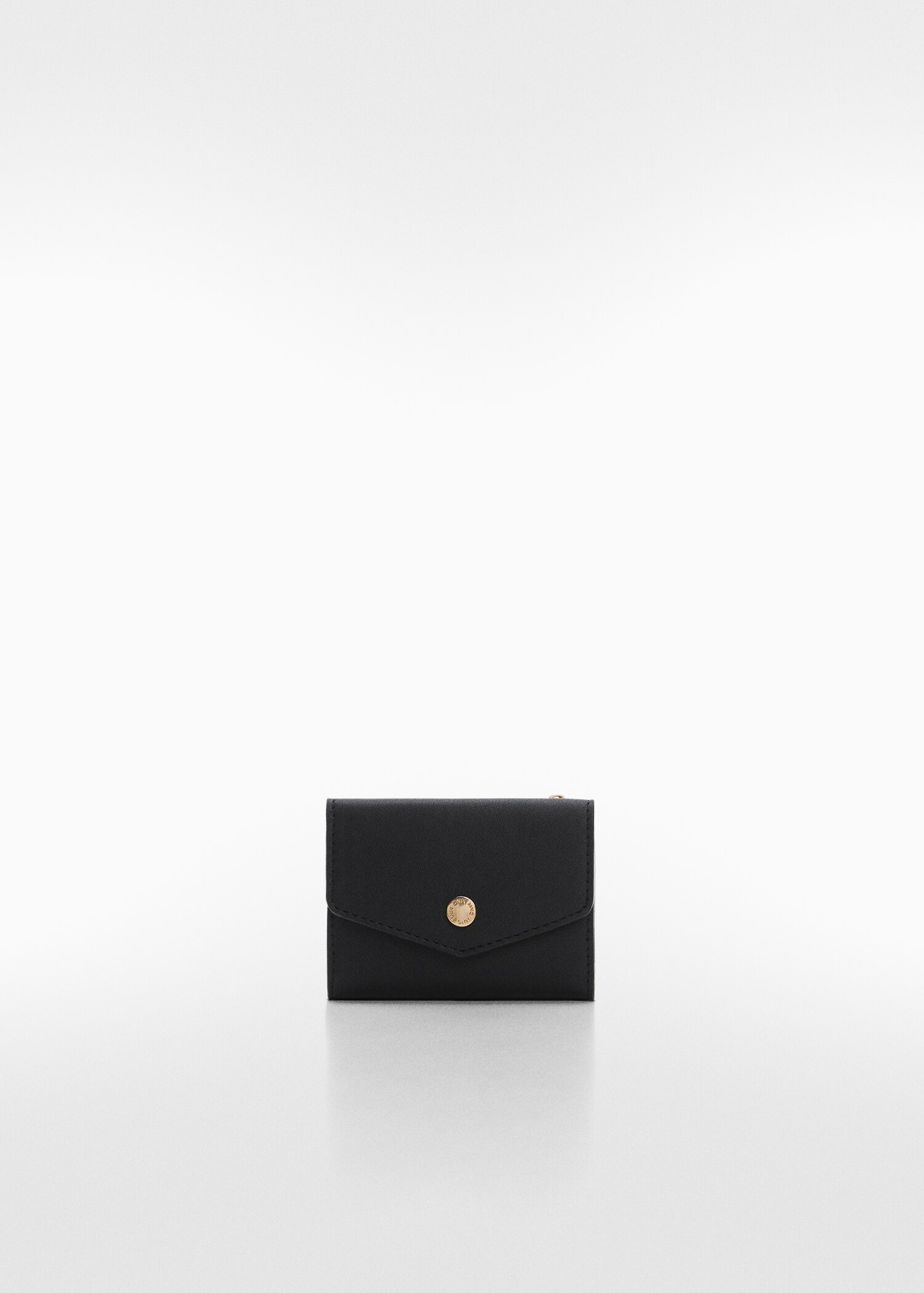 Wallet with button flap