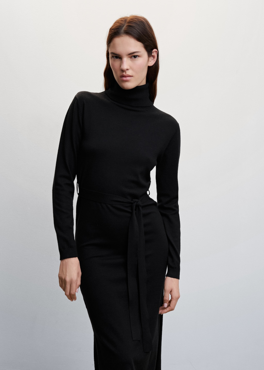 Knitted Turtleneck Dress Women Mango Georgia