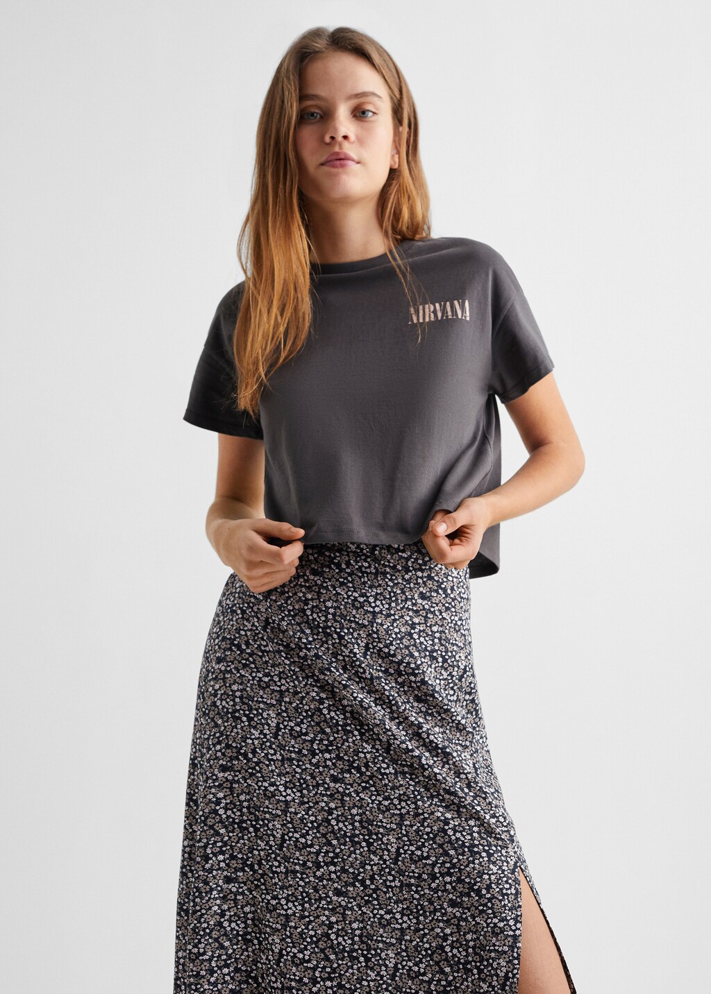 Nirvana cropped t-shirt