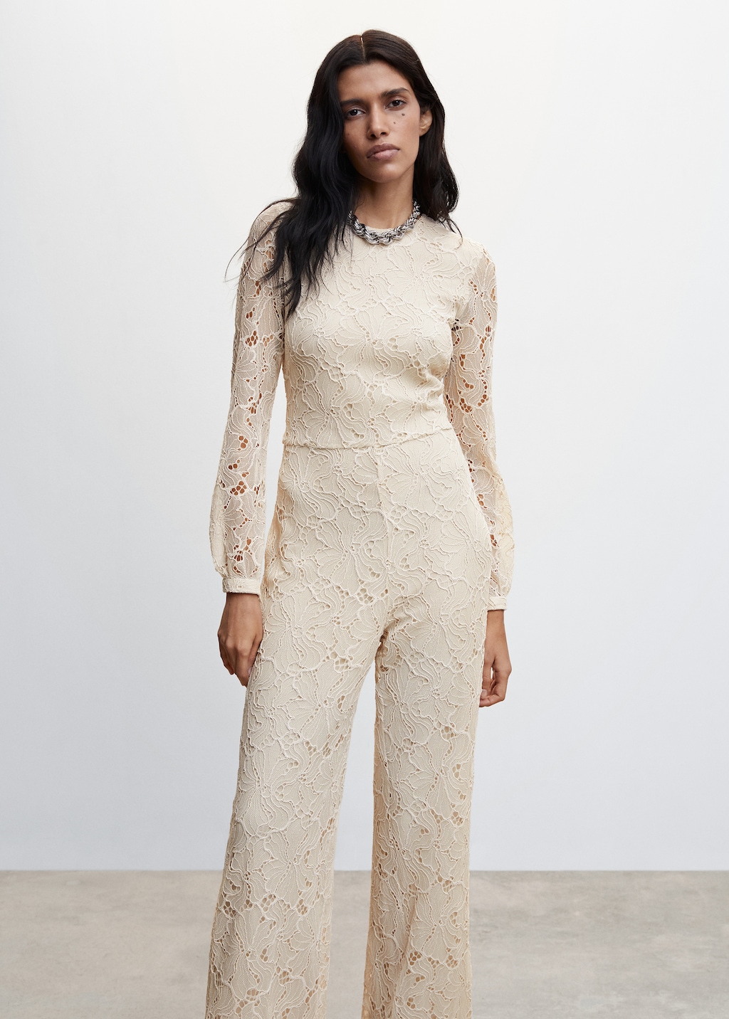Lace long jumpsuit