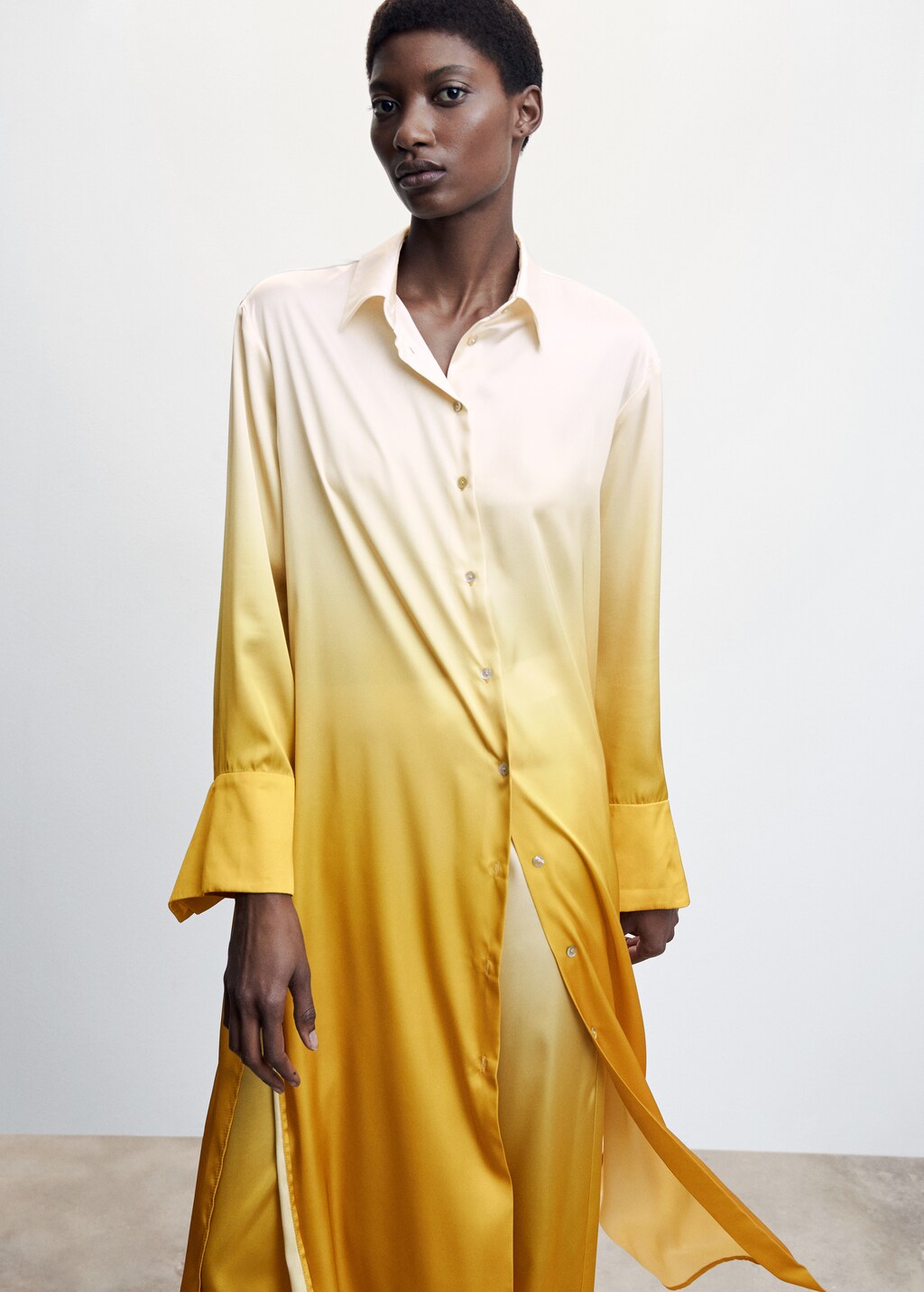 Gradient satin dress - Woman | MANGO Libya