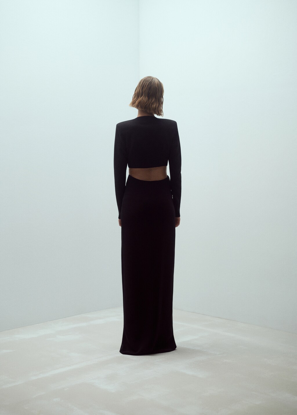 Satin dress with side slits