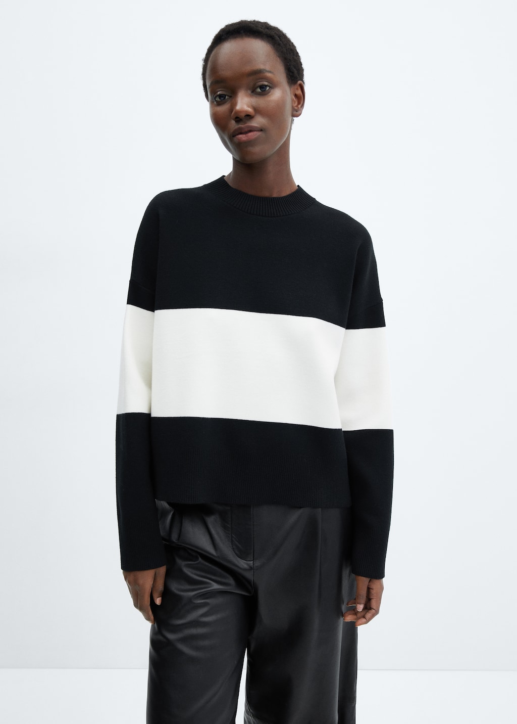 Oversized Striped Sweater Women Mango Taiwan Area