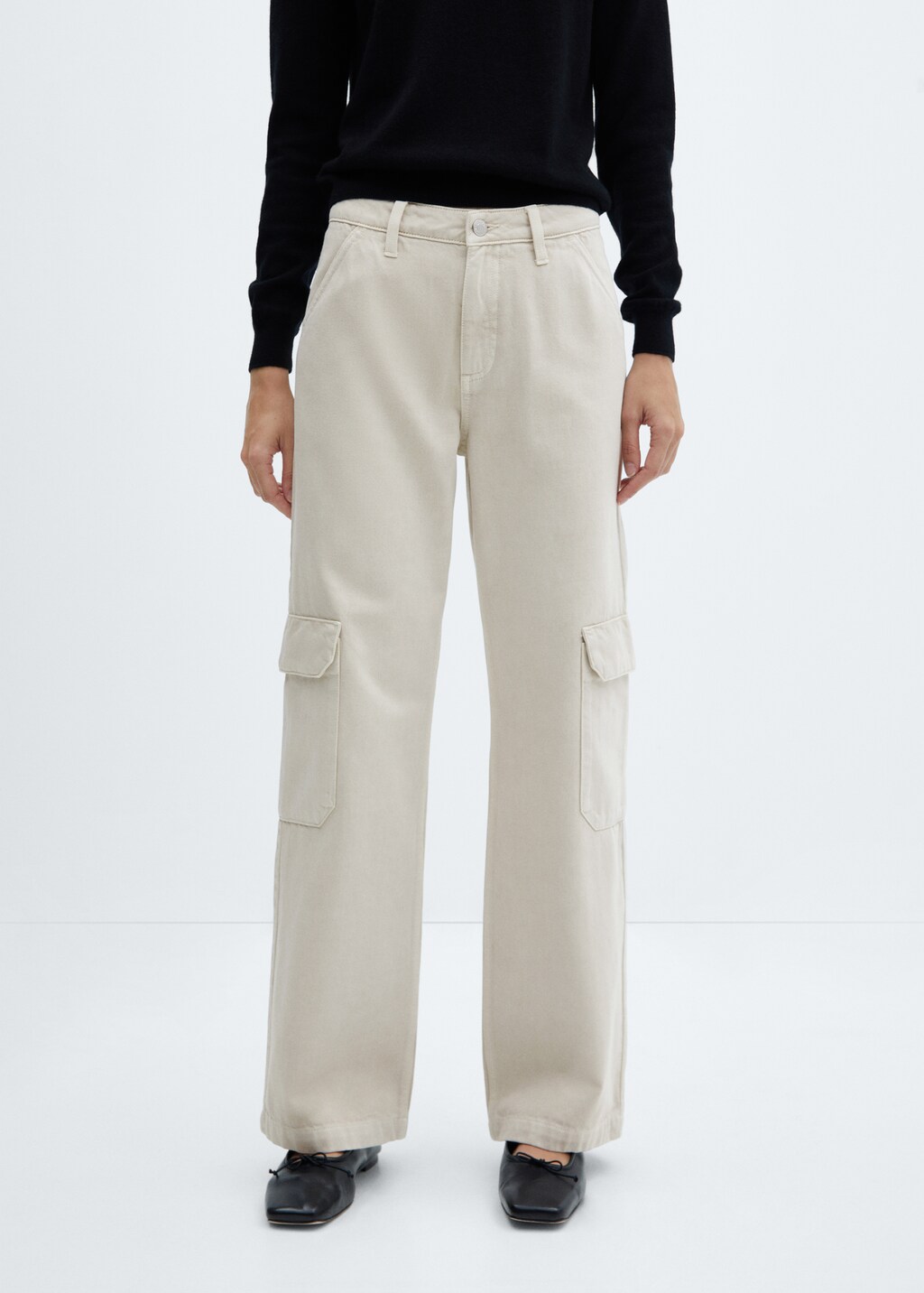 Wideleg cargo jeans - Woman | MANGO Vietnam