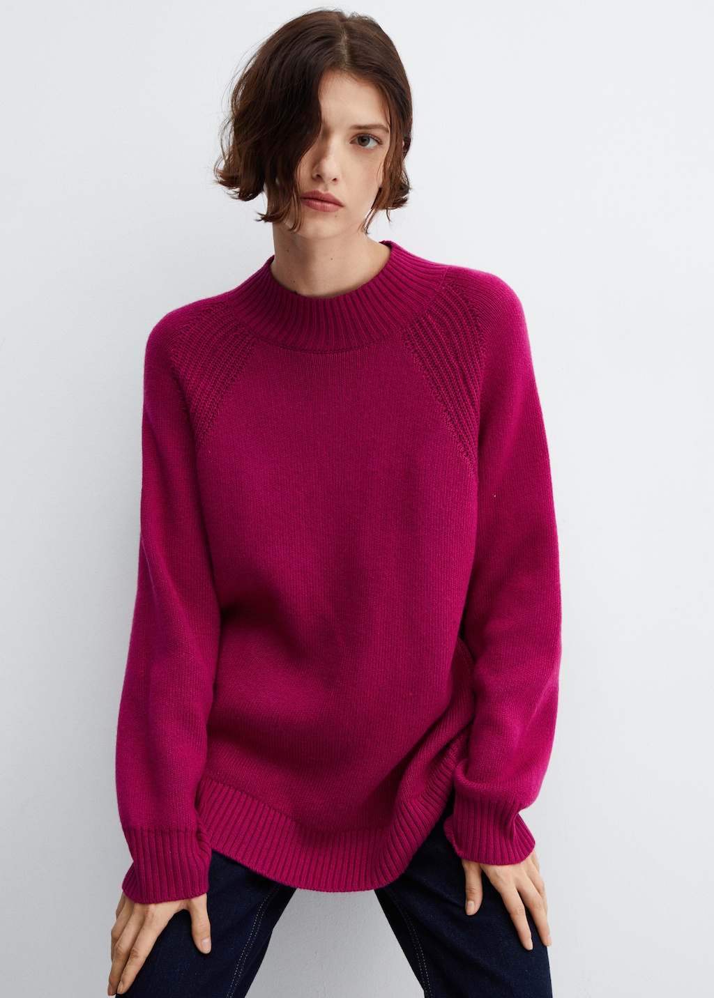 Oversized Perkins Neck Sweater Women Mango Taiwan Area