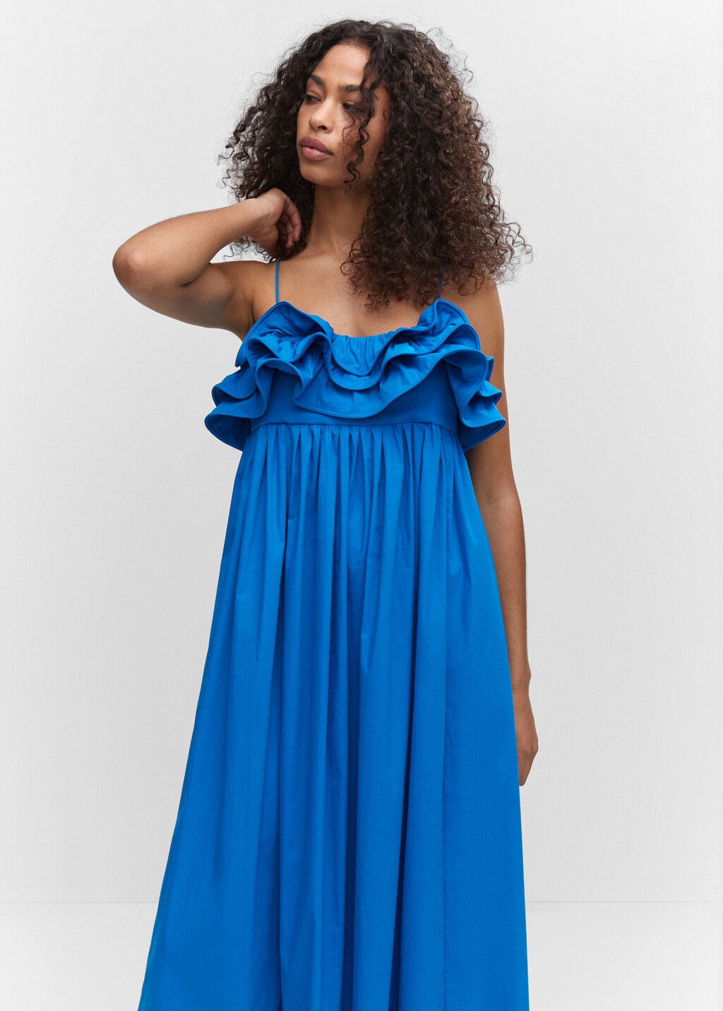Ruffle gown - Woman | MANGO Libya