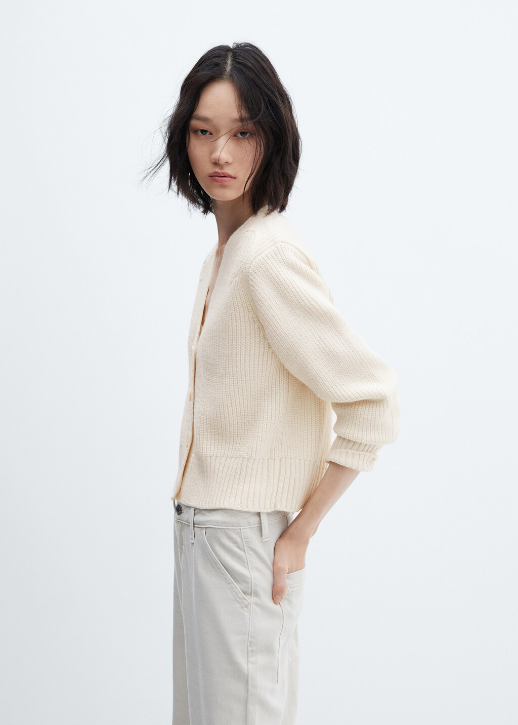 Cardigan with shoulder detail - Woman | MANGO USA