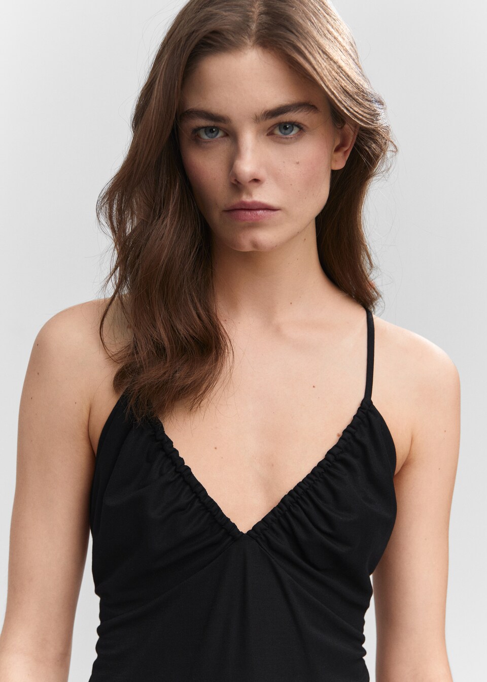Ruched Midi Dress Woman Mango United Kingdom