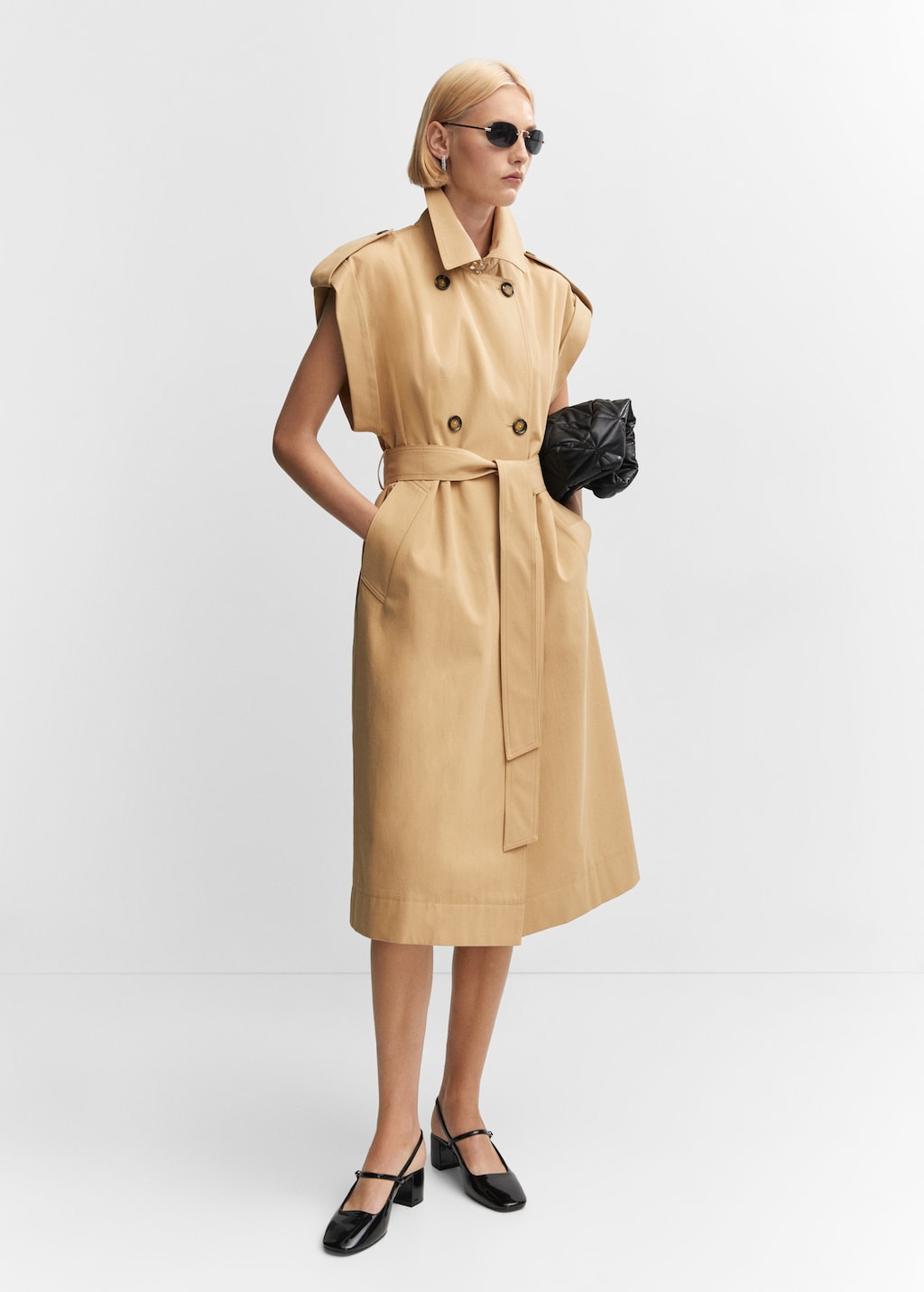 Sleeveless button-down trench coat - Women | MANGO Kosovo Sleeveless button-down trench coat - Women | MANGO Kosovo