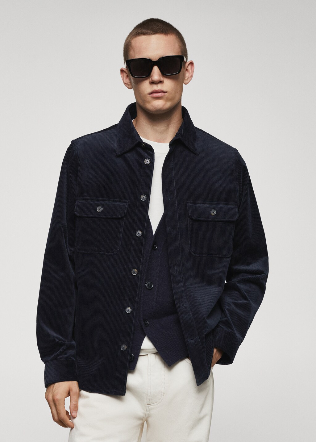 Corduroy pockets overshirt - Man | MANGO USA