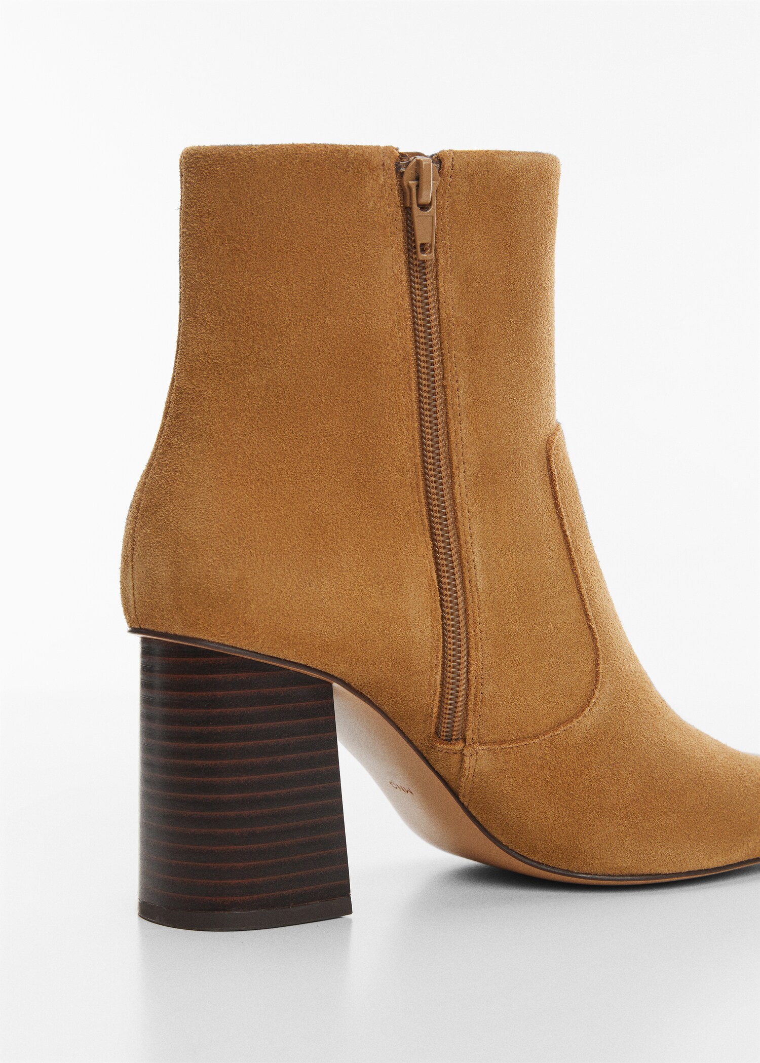 Heel suede ankle boot - Women | MANGO USA