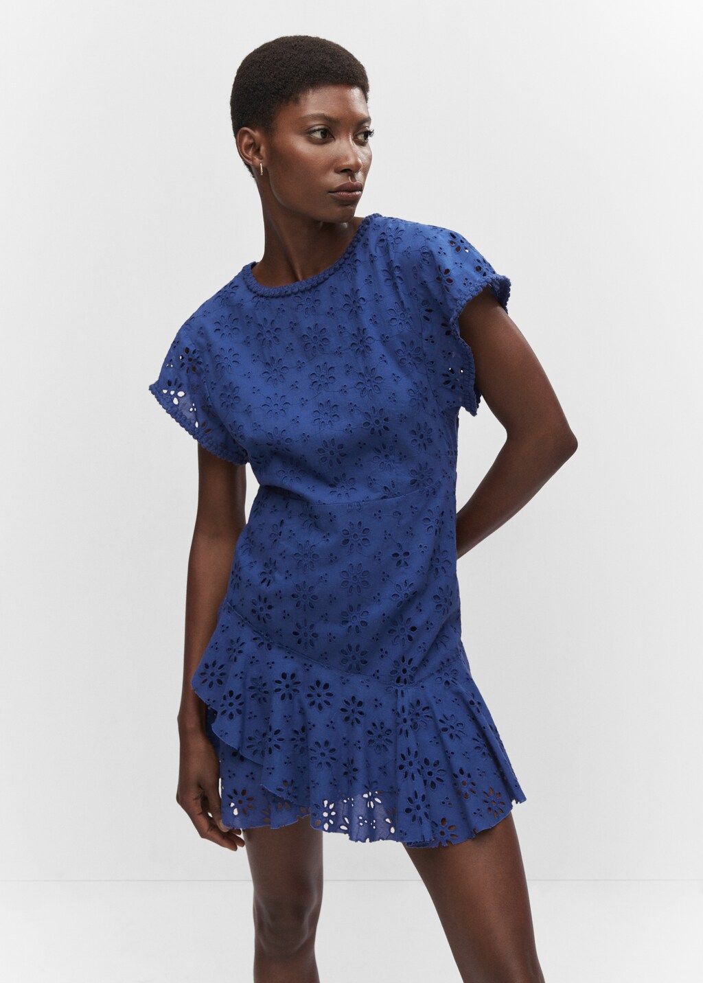 Embroidered openwork dress - Women | MANGO Montenegro