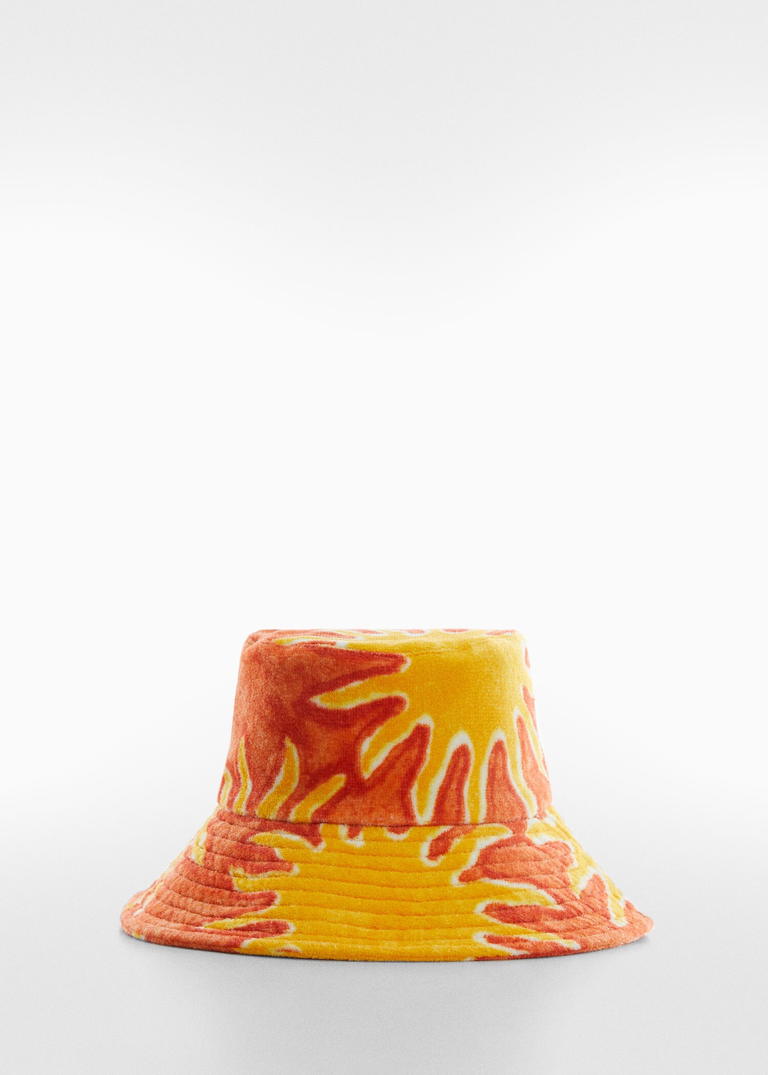 Printed terry cloth bucket hat | MANGO