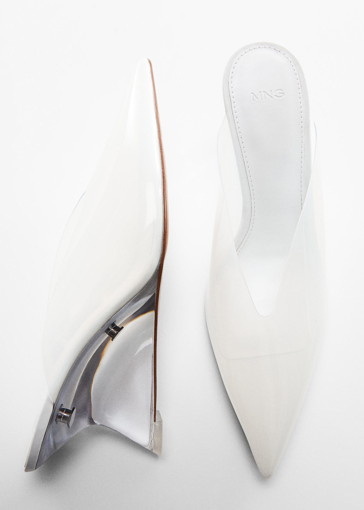 Transparent vinyl wedge shoes | MANGO