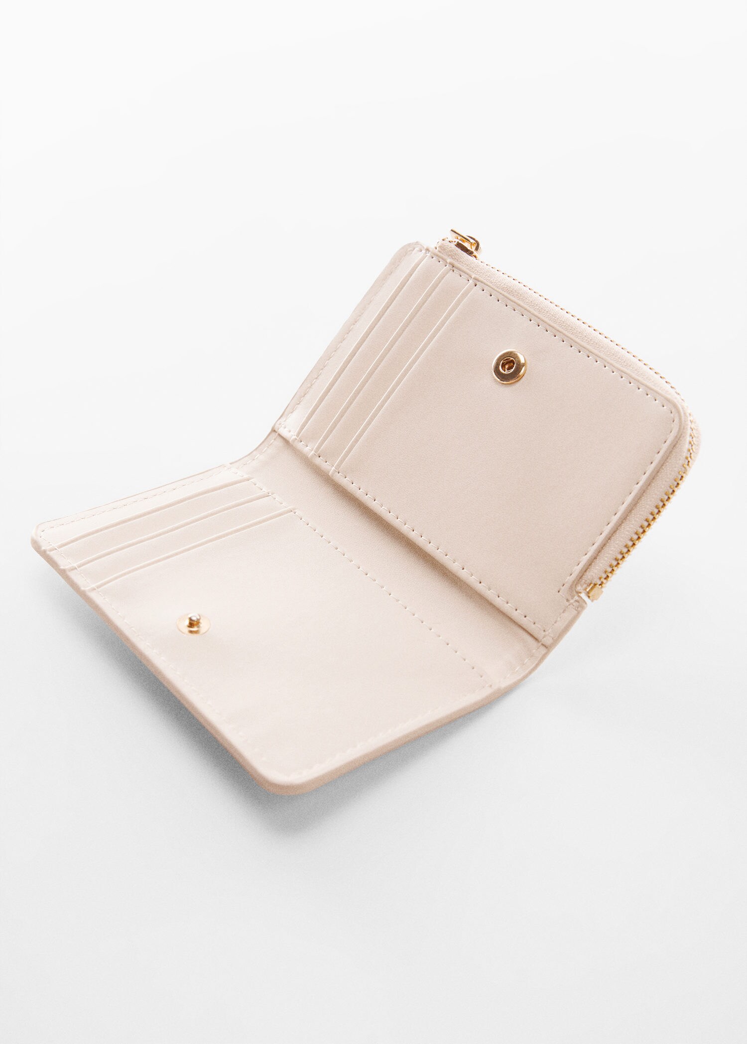 Textured wallet with embossed logo | MANGO