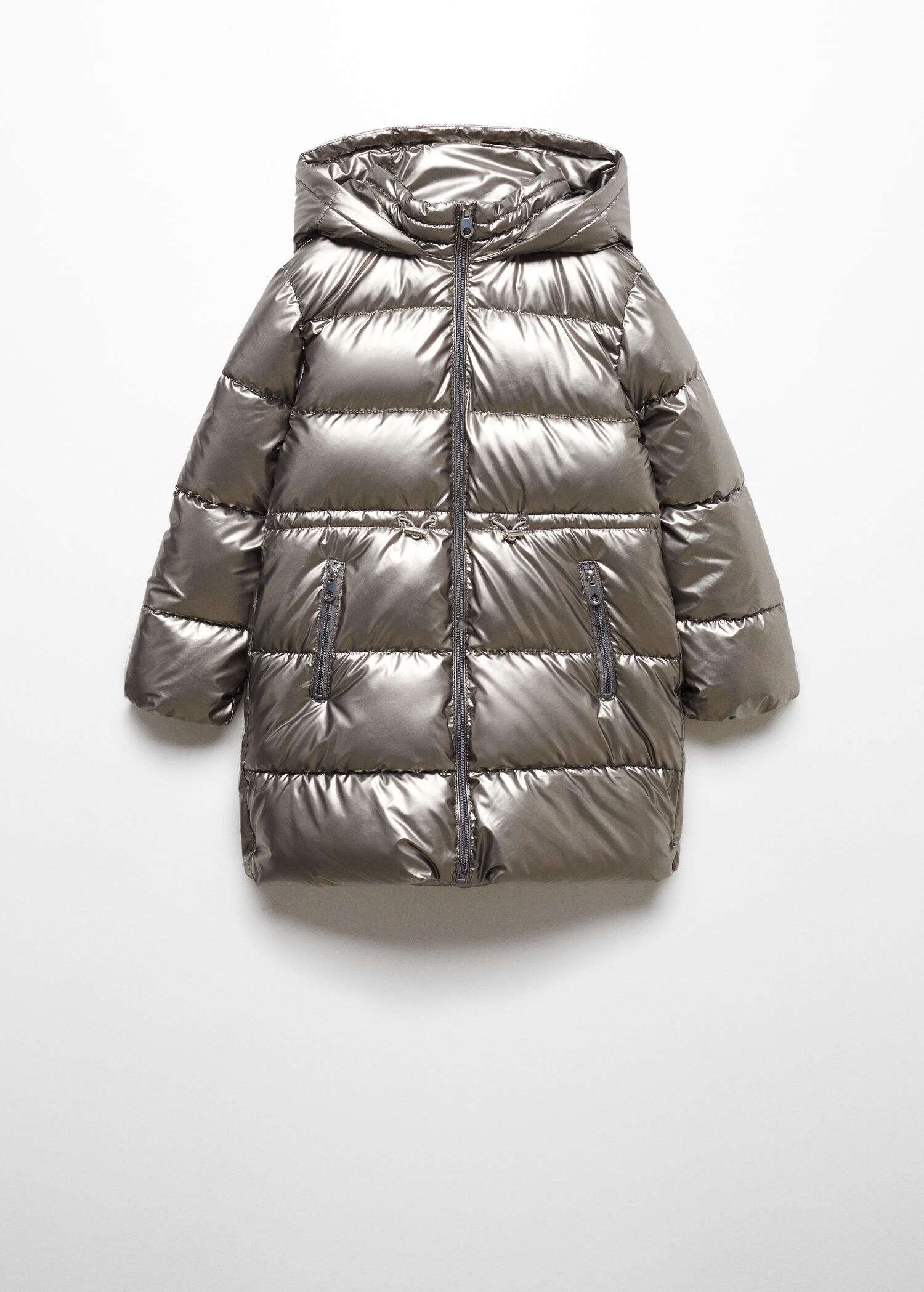 Metallic puffer jacket | MANGO