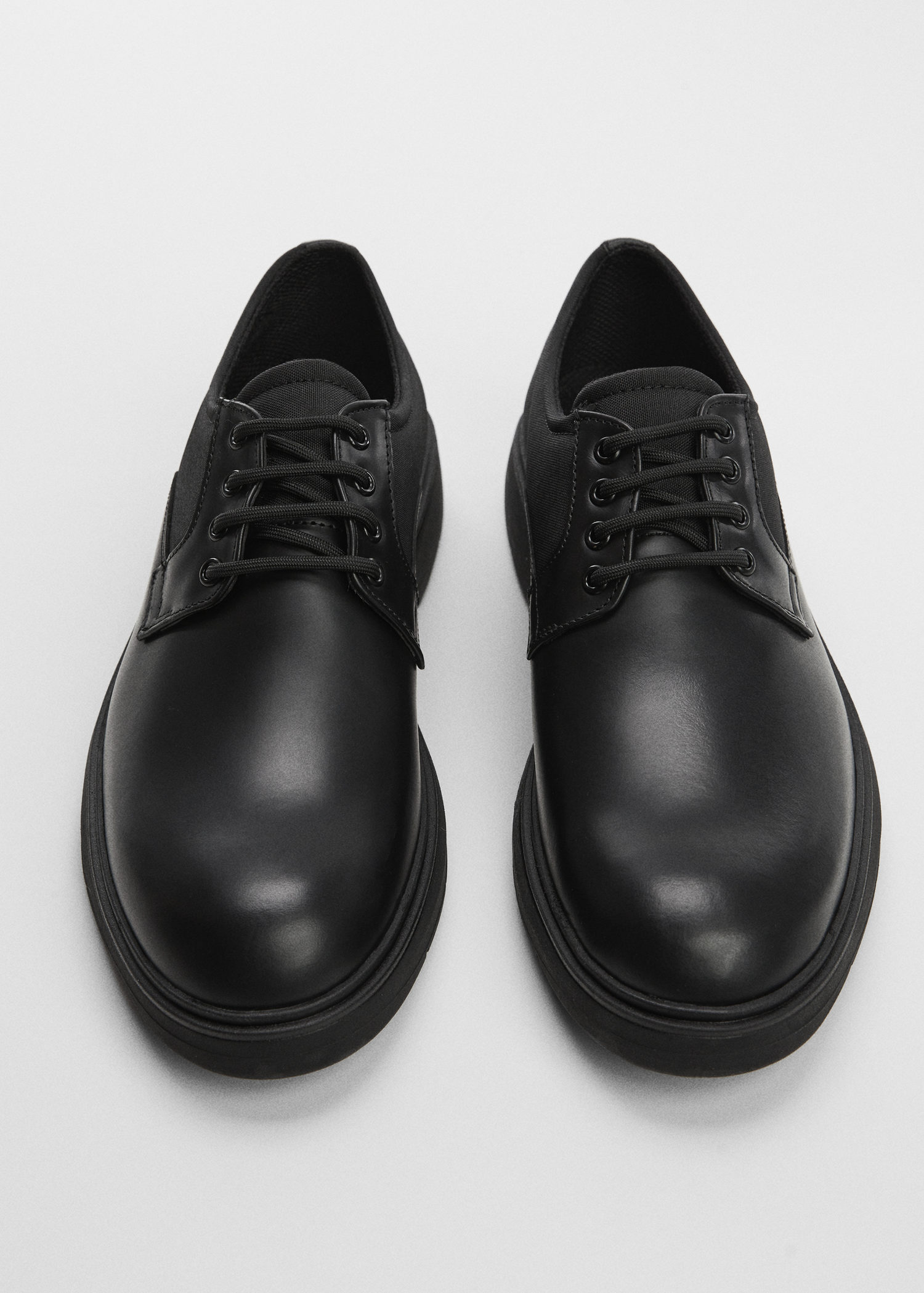 Mixed leather blucher | MANGO