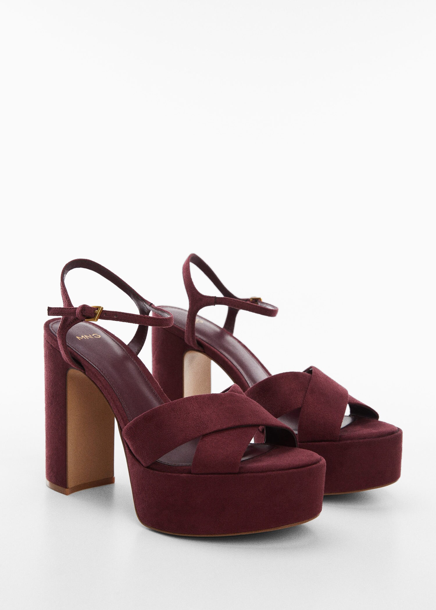 Platform sandals with crossed straps | MANGO