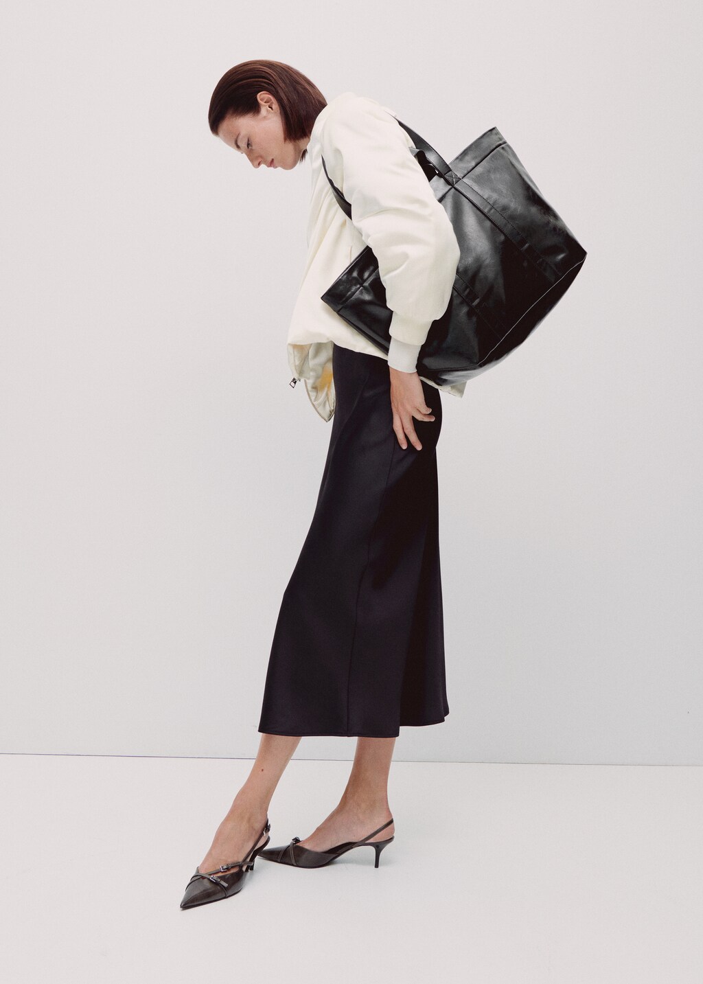 Bolso shopper doble asa - Mujer | MANGO Chile