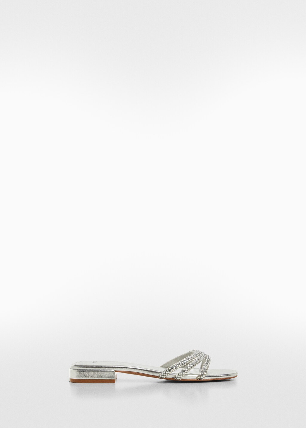 Sandal with glitter straps - Woman | MANGO Gibraltar
