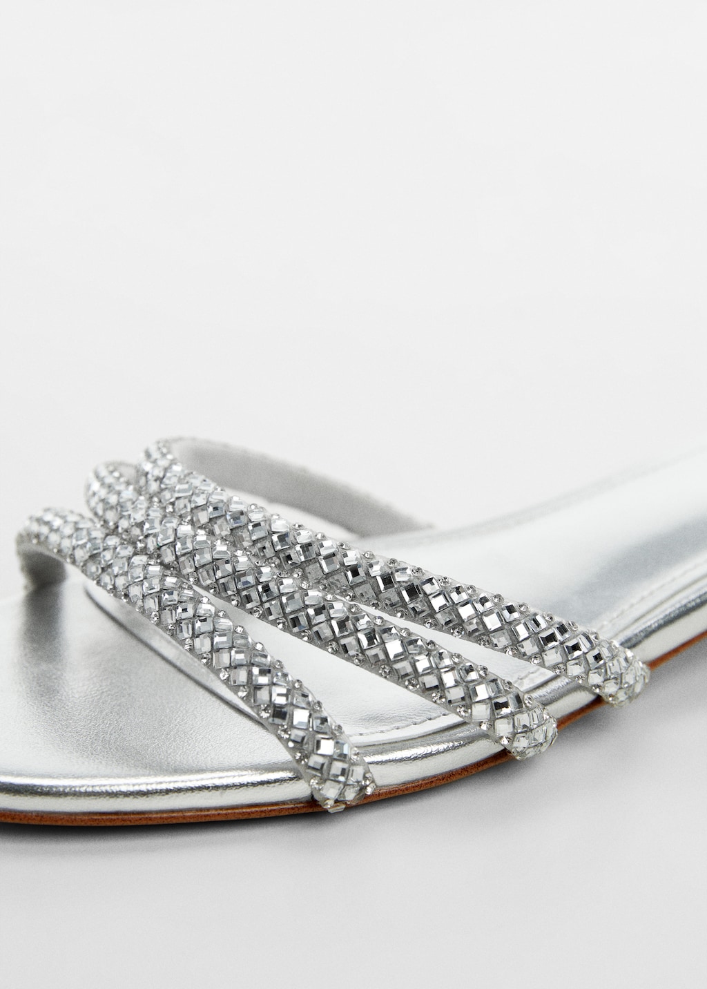 Sandals with glitter straps - Women | MANGO USA Sandals with glitter straps - Women | MANGO USA