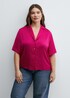 Short-sleeved satin shirt - Women | MANGO USA