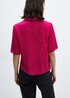 Short-sleeved satin shirt - Women | MANGO USA