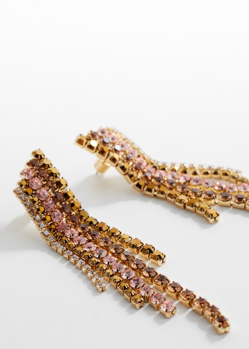 Cascade crystal earrings - Woman | MANGO USA Cascade crystal earrings - Woman | MANGO USA