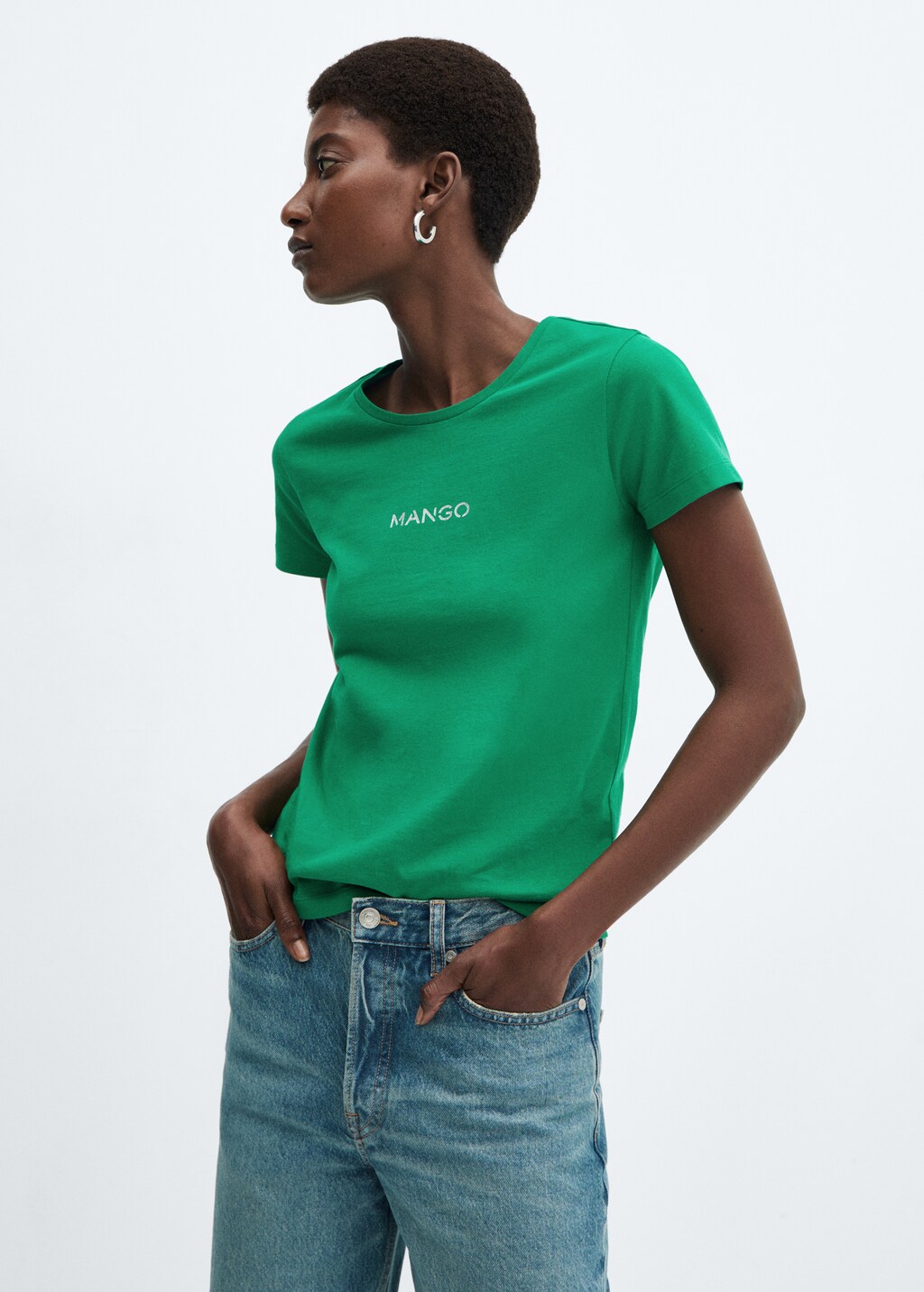 Logo Cotton T Shirt Woman Mango India