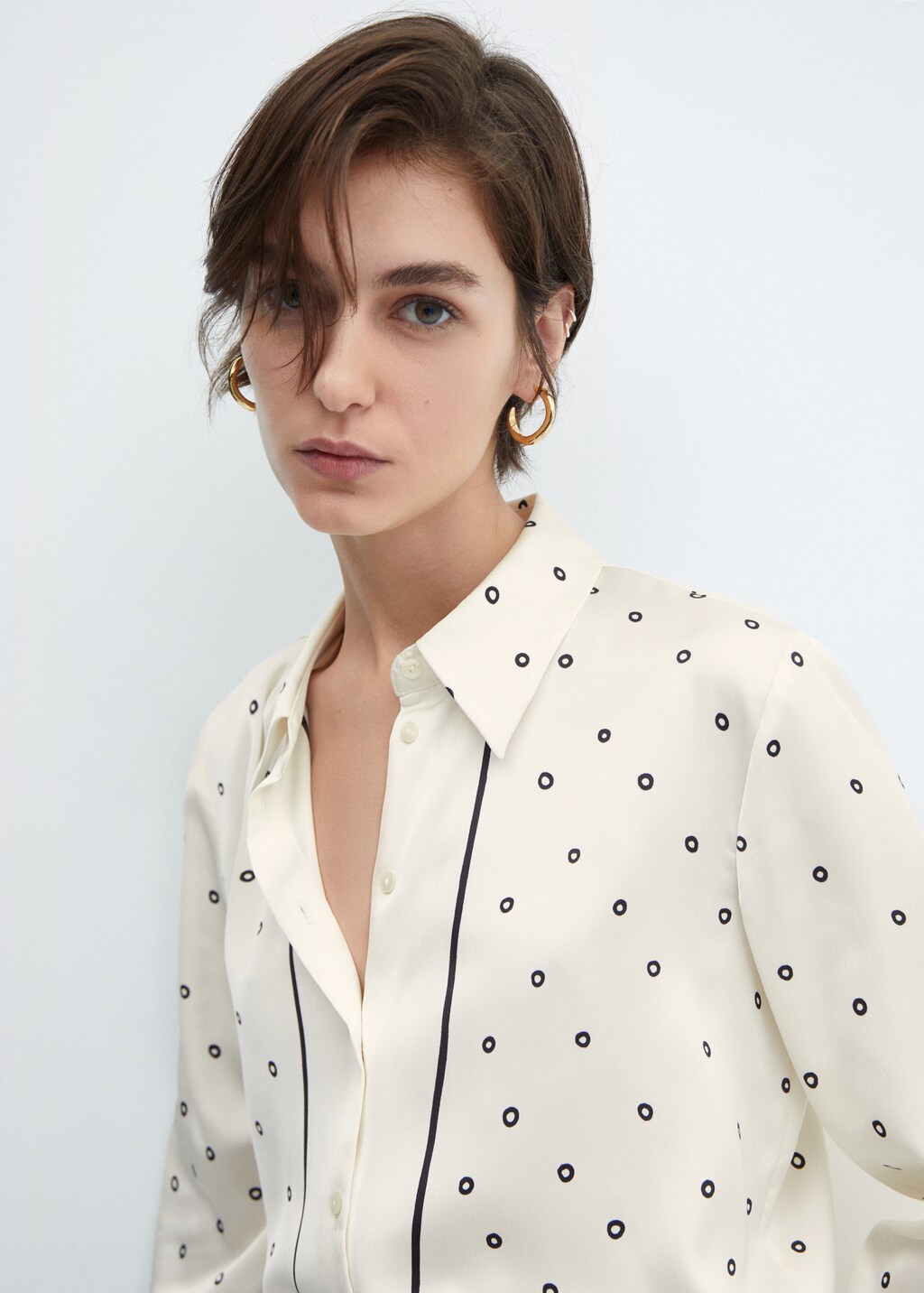 Satin Finish Flowy Shirt Women Mango Usa