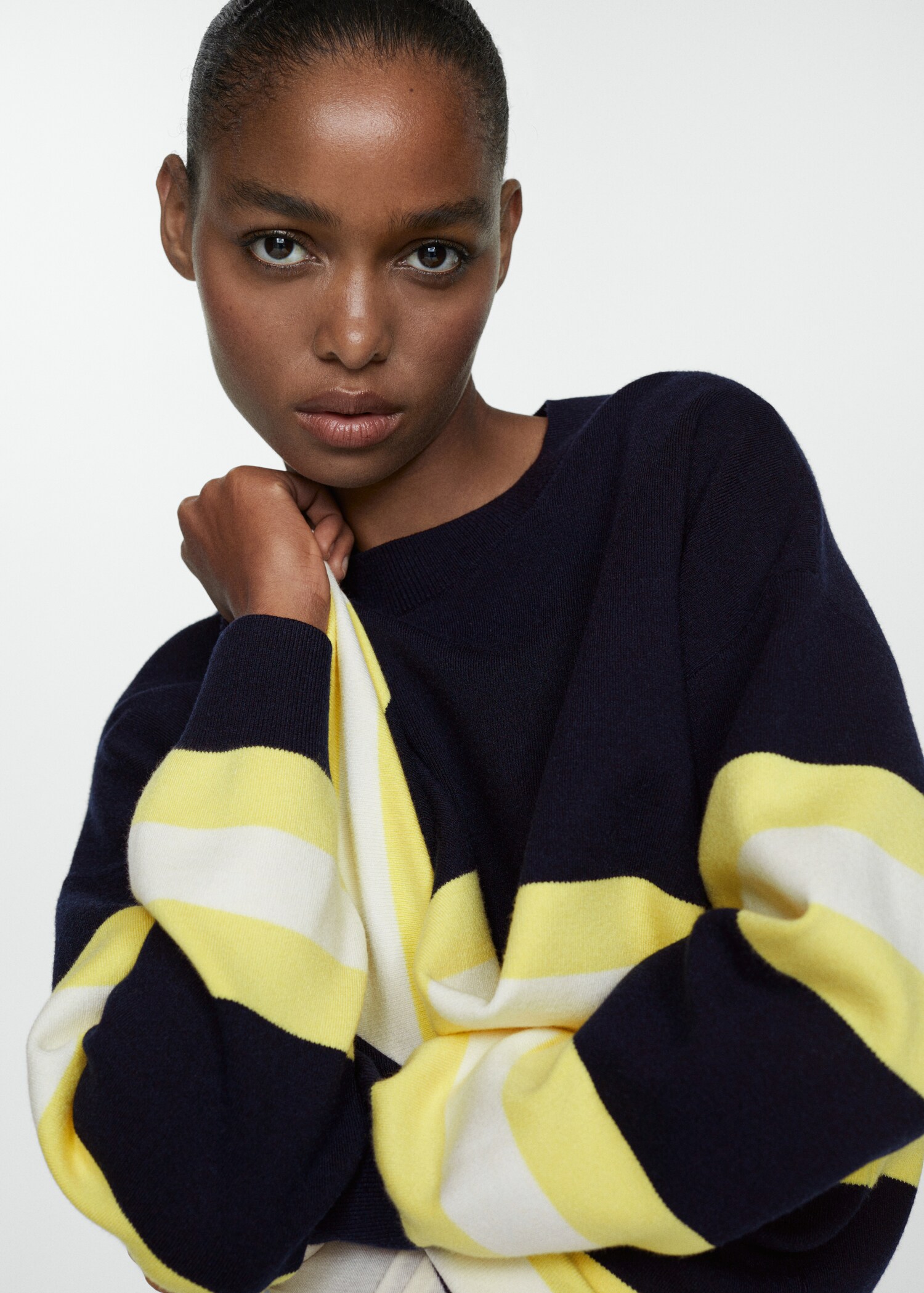 Striped knit sweater - Woman | MANGO USA