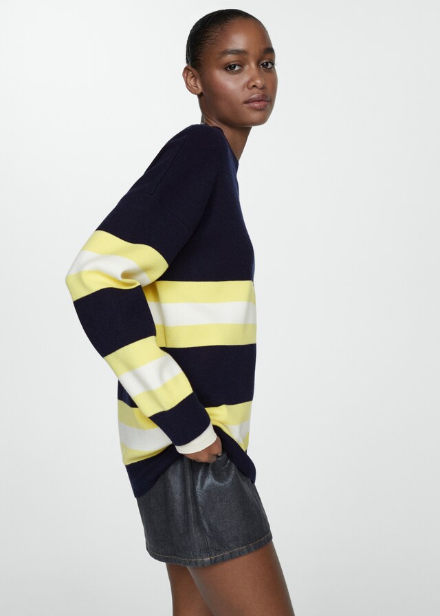 Striped knit sweater - Woman | MANGO USA