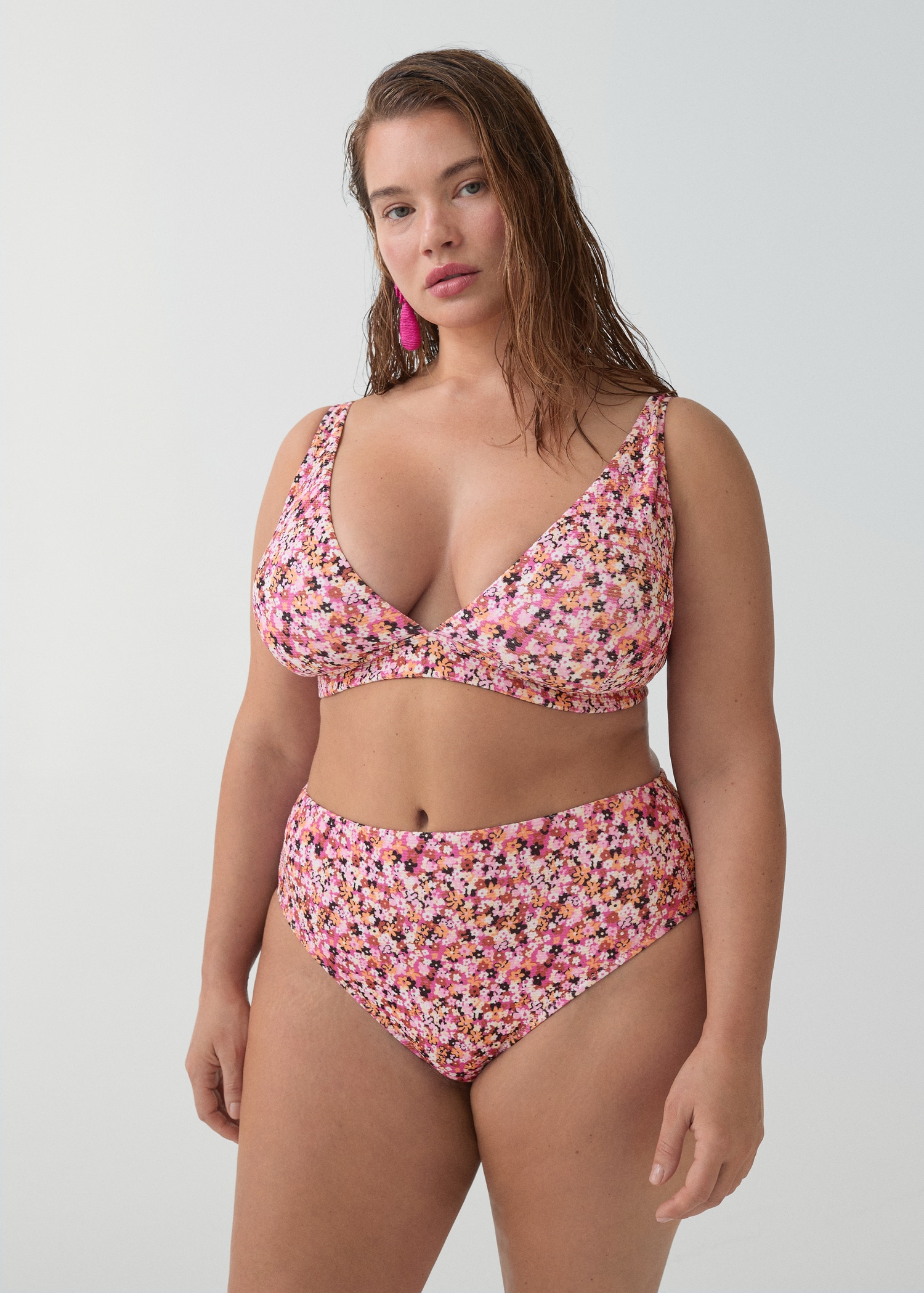High Waisted Floral Bikini Bottom
