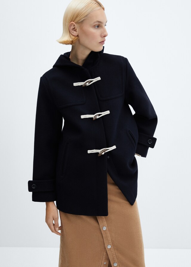Hooded wool coat - Women | MANGO USA