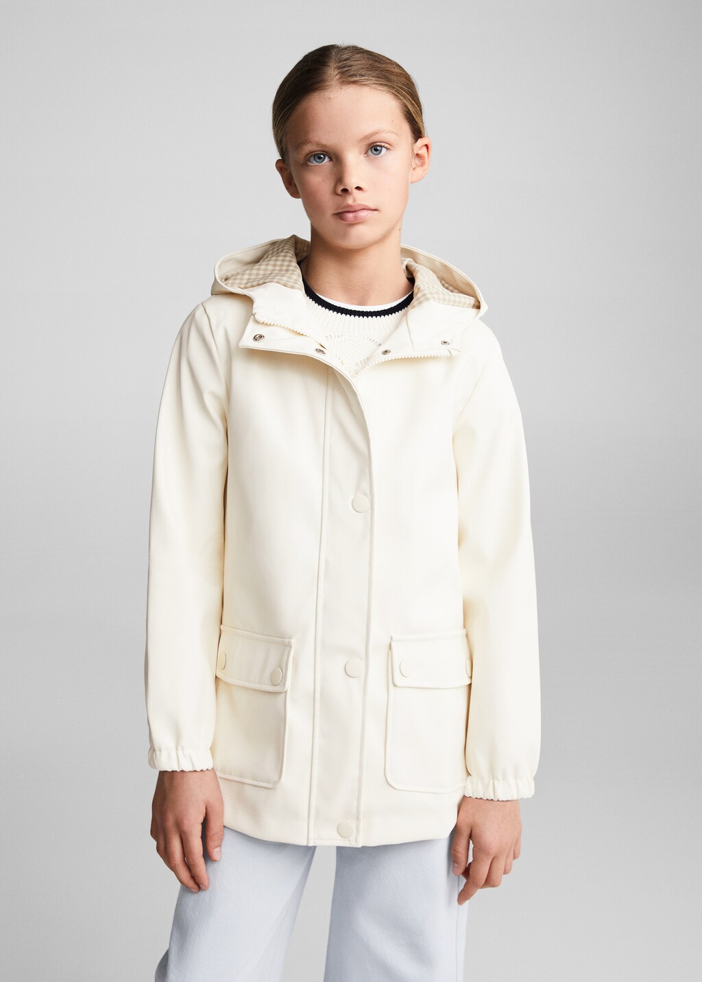 Raincoat hooded jacket
