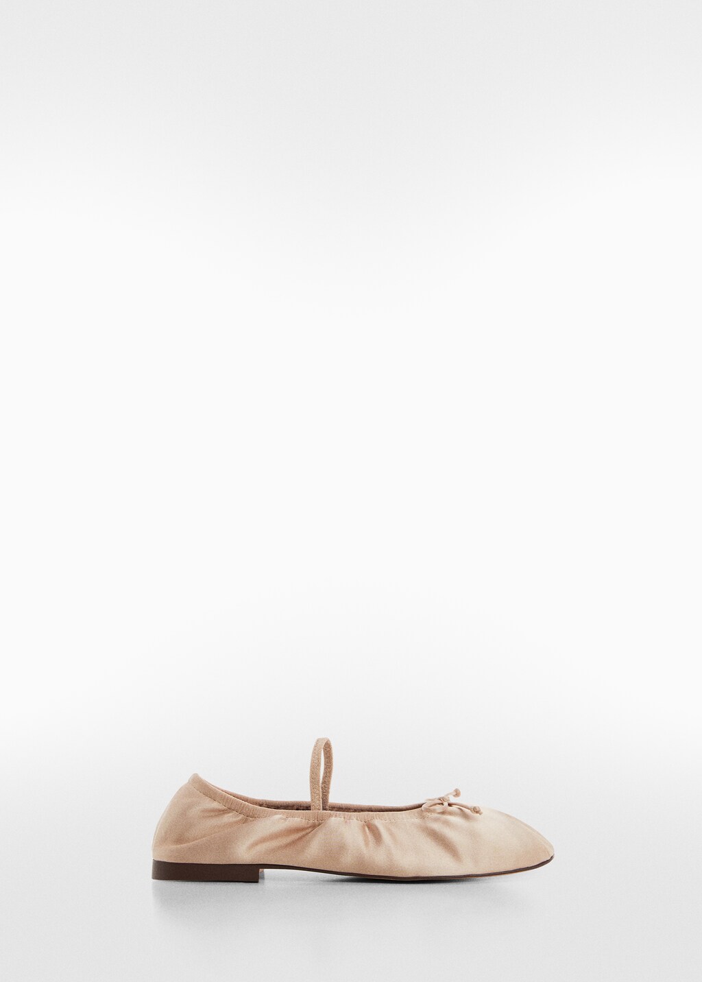 Elastic satin ballerina shoes - Woman | MANGO Georgia