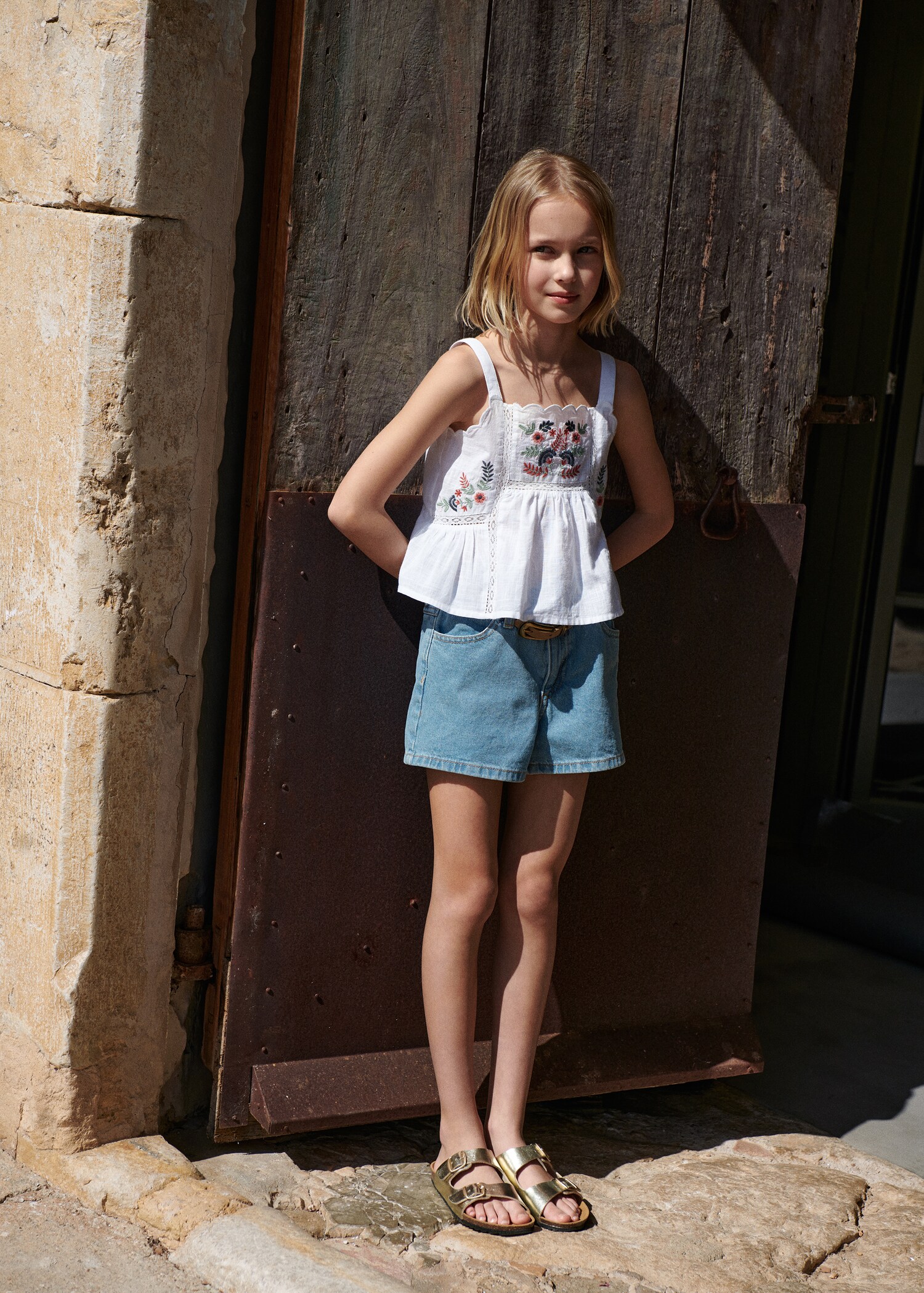 Embroidered Flower Top