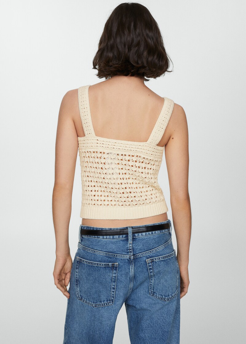 Crochet top with straps - Woman | MANGO United Kingdom